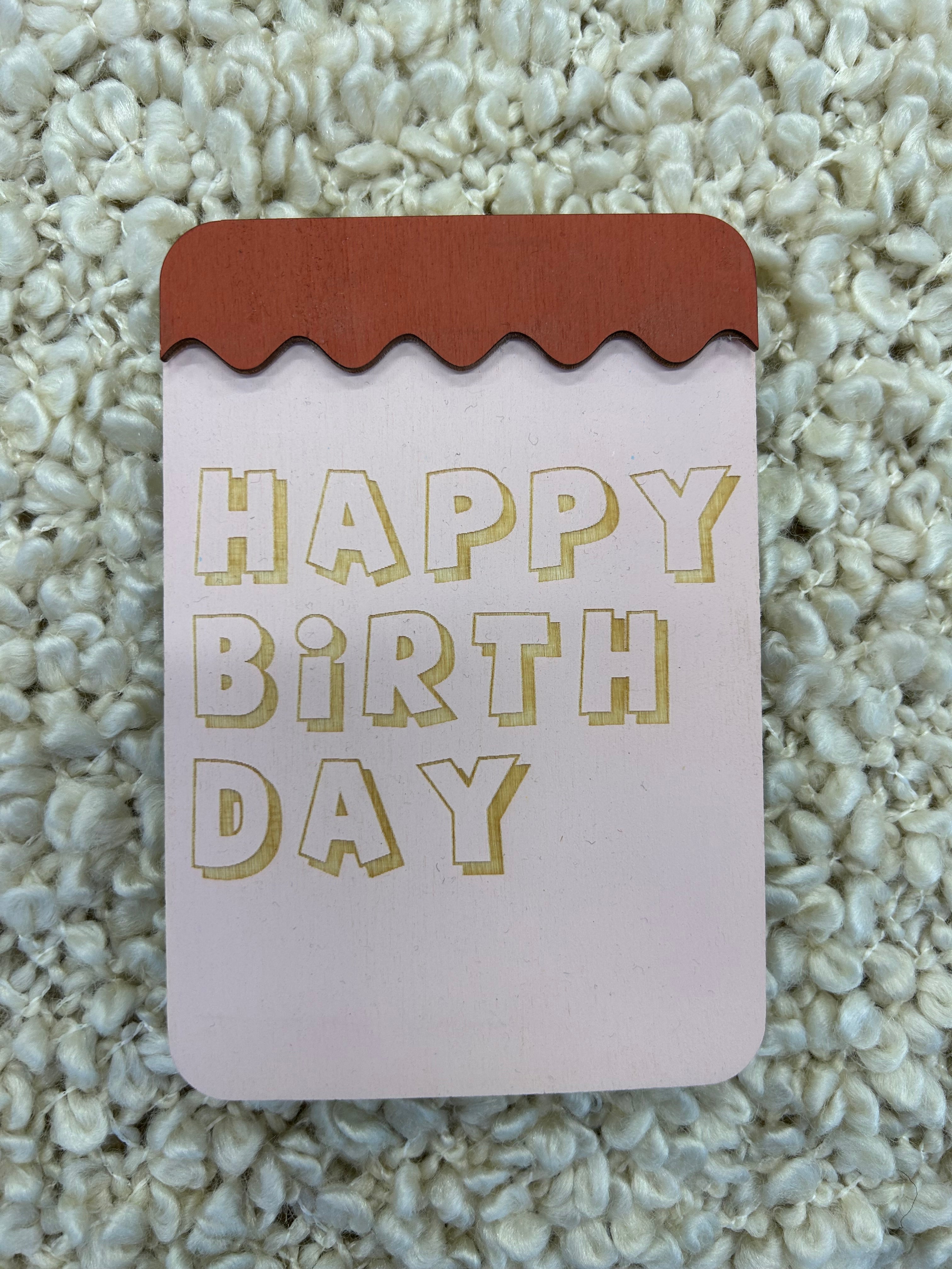 Happy Birthday Pale Pink Keep Card – The Cozy Corner